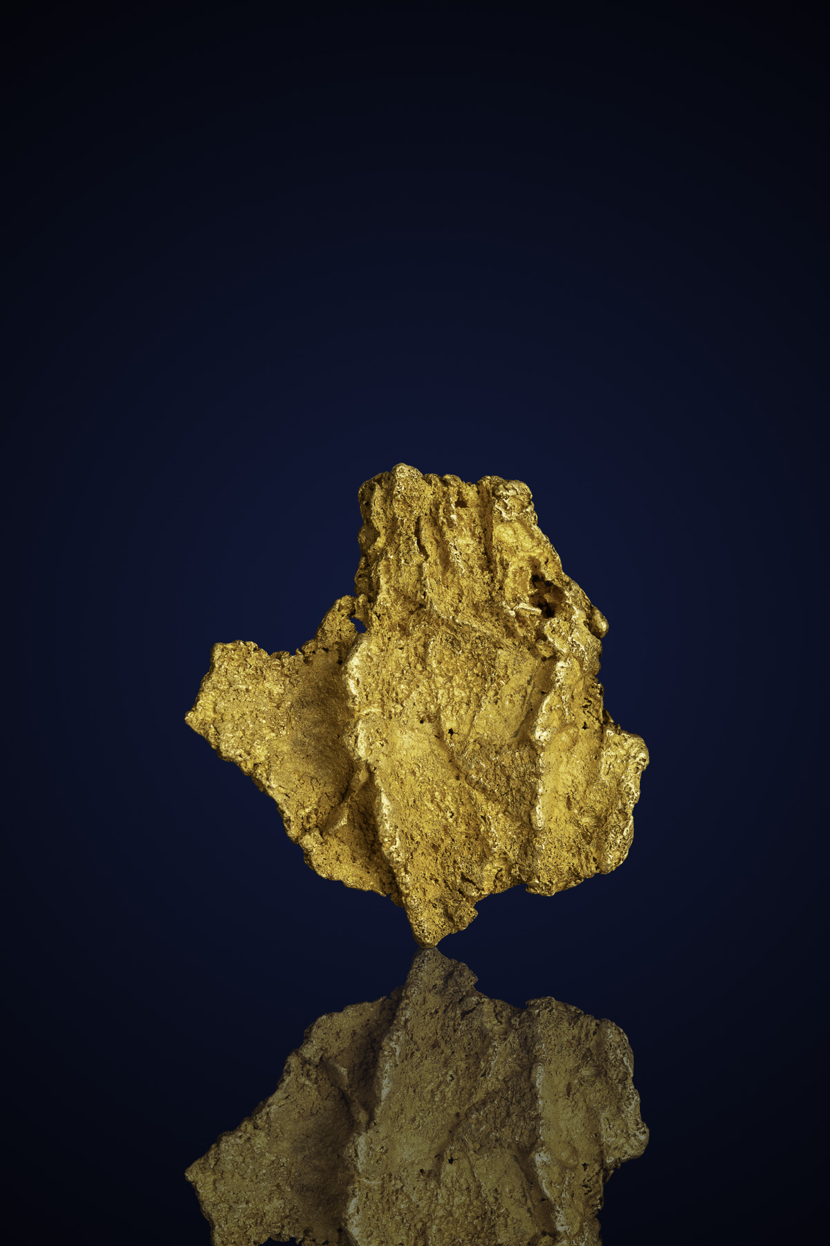 Deep-Toned, Rare, Ridged Natural Gold Nugget - Western Australia - 5. ...