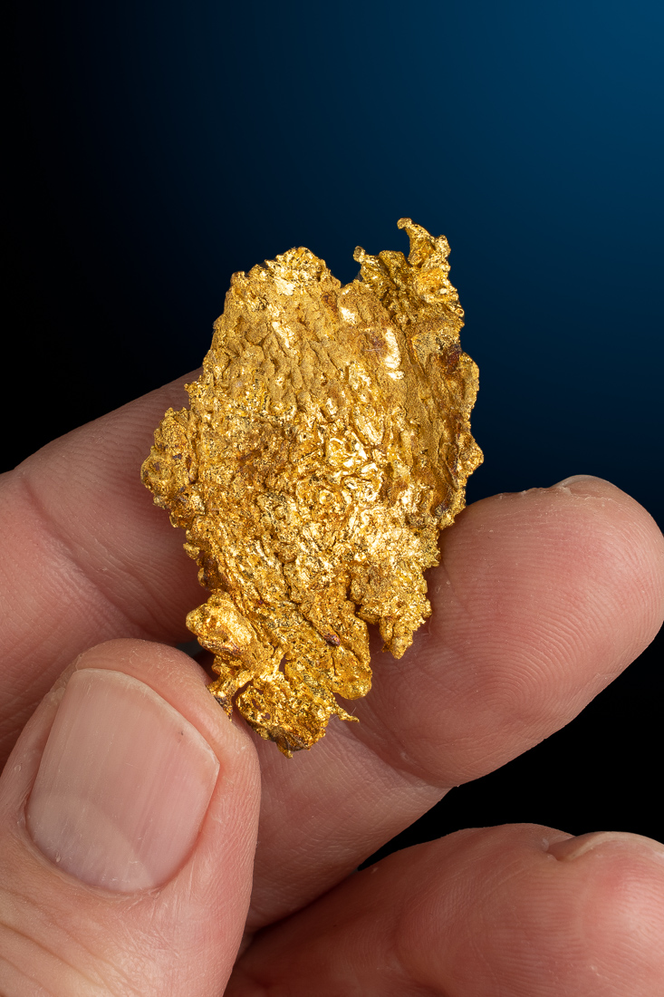 Wavy and Unique Gold Crystal - Mockingbird Gold Mine, Mariposa County ...