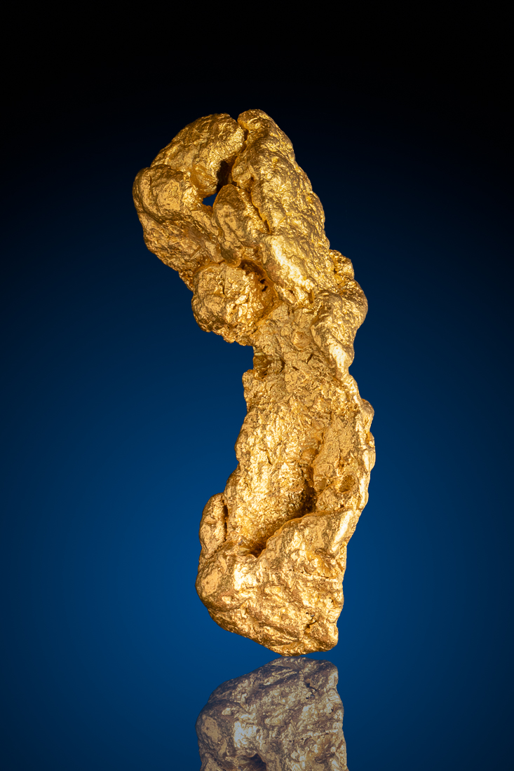 Lustrous Rare Elongate Natural California Gold Nugget - 19.58 grams ...